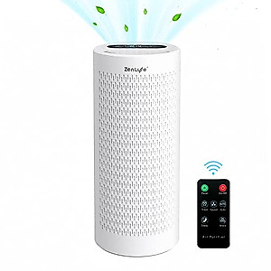 Zen Lyfe Air Purifiers for Home Extra Large Room up to 2360 ft², Washable True HEPA Filter for Allergies and Pets Smokers Pollen Dust Mold Odors Dander, Auto Mode, 24dB, PM2.5 Monitor, White