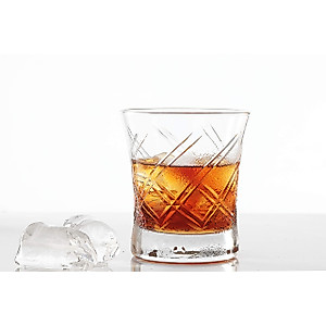 BOHEM'S Drinking Glasses for Water, Juice, Beer, Wine and Cocktails, Set of 6, Clear Tempered Glass Hand Cut Tumblers, Glassware Set for All Occasions (8 oz)