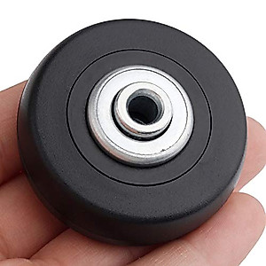 Mtsooning 2Set Suitcase Luggage Replacement Wheels, 50x18mm Wear-Resistant Mute Inline Skate Wheel, Rubber Swivel Caster Wheel Bearing Repair Kit