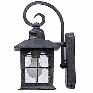 Home Decorators Collection Brimfield 180-Degree 1-Light Aged Iron Motion-Sensing Outdoor Wall Lantern