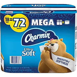 Charmin Ultra Soft Bathroom Tissue, White 18 per Pack