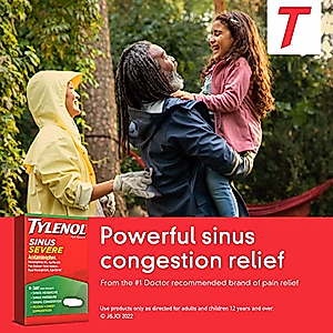 Tylenol Sinus Severe Daytime Caplets with Acetaminophen, Guaifenesin & Phenylephrine HCl, 24 ct