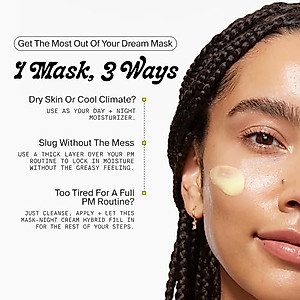 Youth To The People Superberry Glow Dream Mask - Brightening Overnight Face Mask + Hyaluronic Acid Night Moisturizer with Vitamin C & Squalane Oil for Even Skin Tone - Clean, Vegan Skincare (2oz)