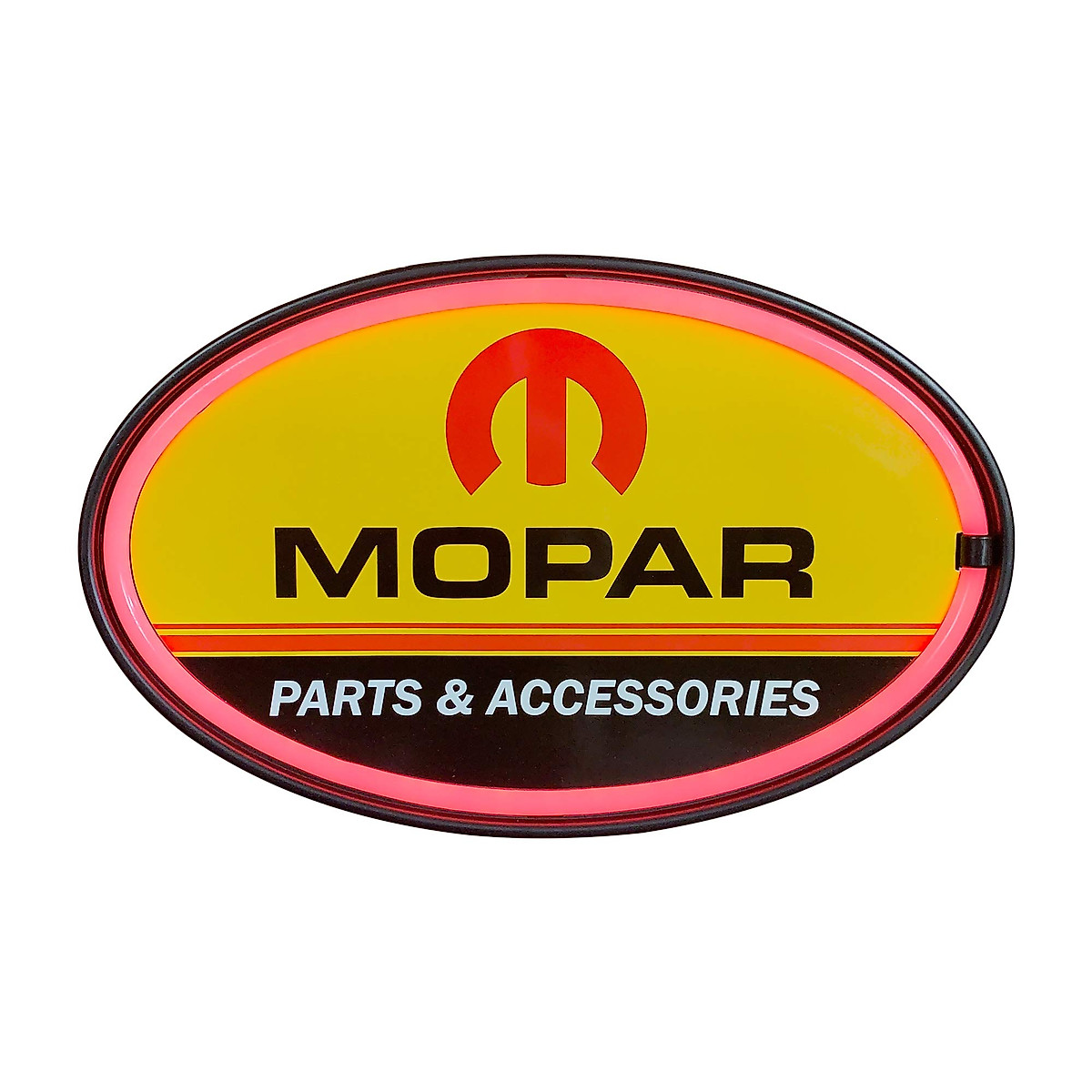 Parts & Accessories LED Light Rope Sign, Electric Red LED Light Rope with Neon Effect Outlines Sign, 16” Oval Shaped, Officially Licensed, Plug-in or Battery Powered Wall Decor