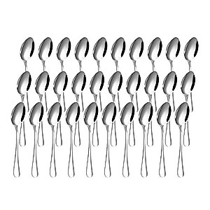 Suwimut 30 Pieces Demitasse Espresso Spoons, Mini Coffee Spoon, 4.4 Inches Stainless Steel Small Spoons for Coffee, Tea, Dessert, Appetizer, Ice Cream, Tiny Spoon for Home