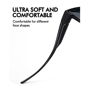 Myiaur Fit Over Sunglasses for Women Men, Trendy Large Polarized UV400 Protection Wear Over Glasses for Driving Outdoors