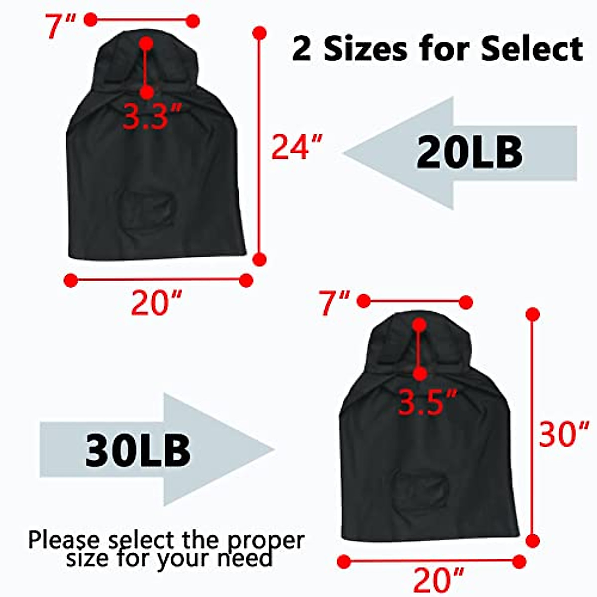 Waterproof Propane Tank Cylinder Cover - Heavy Duty Cylinder Gas Bottle Protector for Outdoor RV Gas Stove Camping Parts (30lb,1 PCS)