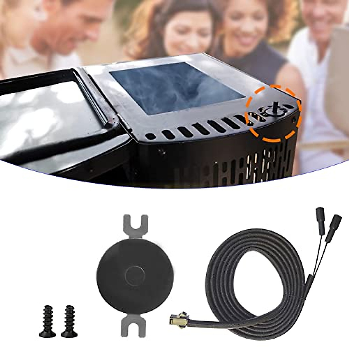 Carkio Hopper Lid/Door Switch & Electric Wire Replacement Kit Compatible with Masterbuilt Gravity Series 560/800/1050 XL & Digital Charcoal Grill + Smokers