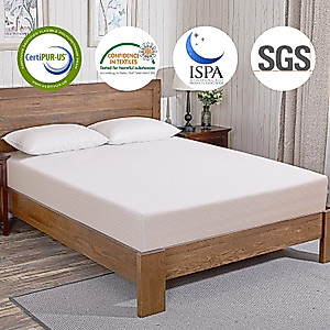 BreezeRest Full Mattress 8 Inch Memory Foam Mattress Colchones Full Bed in a Box, Medium Firm Cooling Gel Green Tea Full Size Mattress with Breathable Soft Fabric Cover CertiPUR-US Pressure Relief