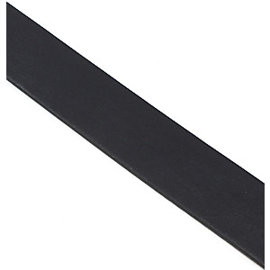 BC Belts Leather Belt Strap with Smooth Grain Finish 1.5" Wide with Snaps (Black-M)