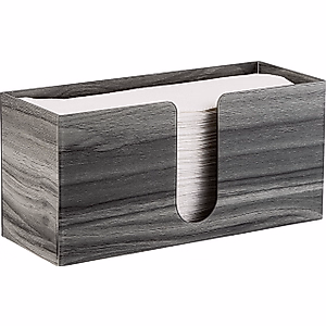 Designer Multifold Acrylic Paper Towel Holder Countertop Dispenser (Grey Wood)