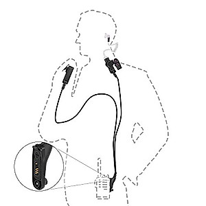 Secret Service Earpiece Acoustic Tube Radio Ear Piece Law Enforcement Police Two Way Headset with Mic for Motorola APX6000 APX4000 APX7000 APX8000 XPR6100 XPR6350 XPR7350 XPR6550 XPR7550 XPR7550e…