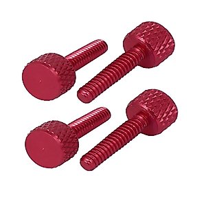 New Lon0167 Computer PC Featured Graphics Card Knurled reliable efficacy Head Thumb Screws Wine Red 6#-32 4pcs(id:0de c9 08 dd2)