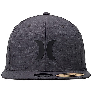 Hurley Men’s Hat – Lightweight Phantom Core Snap-Back Baseball Cap, One Size, Black