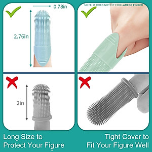 YELUFT Dog Toothbrush, Dog Tooth Brushing Kit with 360° Finger Toothbrush and Dual Head Dog Cat Toothbrush, Food Grade Silicone Dog Teeth Cleaning Kit, 3pcs Ultra-Soft Pet Dog Dental Care Toothbrush