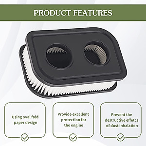JICHEKU 593260 Air Filter 798452 334404 for 4247 5432 5432k 09P00 09P702 550E 500EX 550EX 625 575EX Troy-Bilt TB110, 247372370 Craftsman Lawn Mower Air Filter Series Engine (5 PCS)