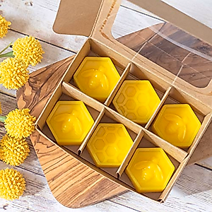 Honeysuckle + Jasmine Wax Melts Summer Day | Mothers Day Gift | Wedding Favor Party Gift Yellow Honeycomb Melts - Pack of 6