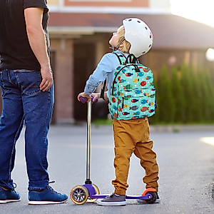 Zicac Children's Cute Canvas Backpack Mini Rucksack Bag (M, Green)