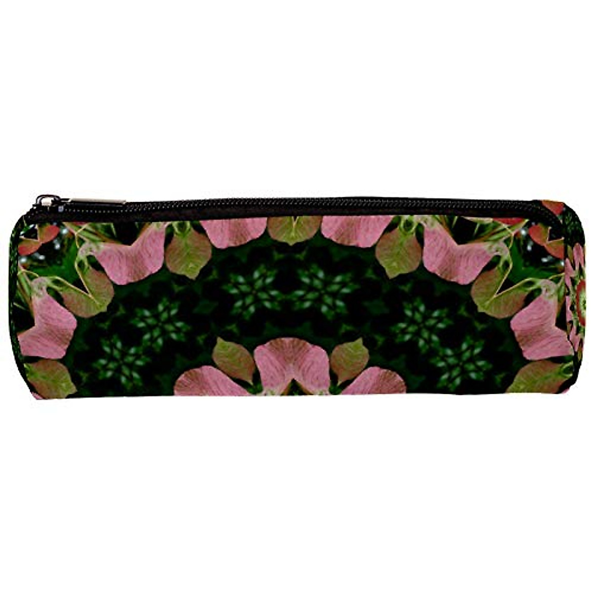 Pink and Green Mandala Flower Pencil Bag Pen Case Stationary Case Pencil Pouch Desk Organizer Makeup Cosmetic Bag for School Office