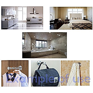 NELXULAS Brushed Stainless Steel Bath Towel Robe Hooks Single Super Heavy Duty Wall Mount Hook, Fit for Bedroom,Living Room, Bathroom and Fitting Room, Office, (8", 2 PCS)