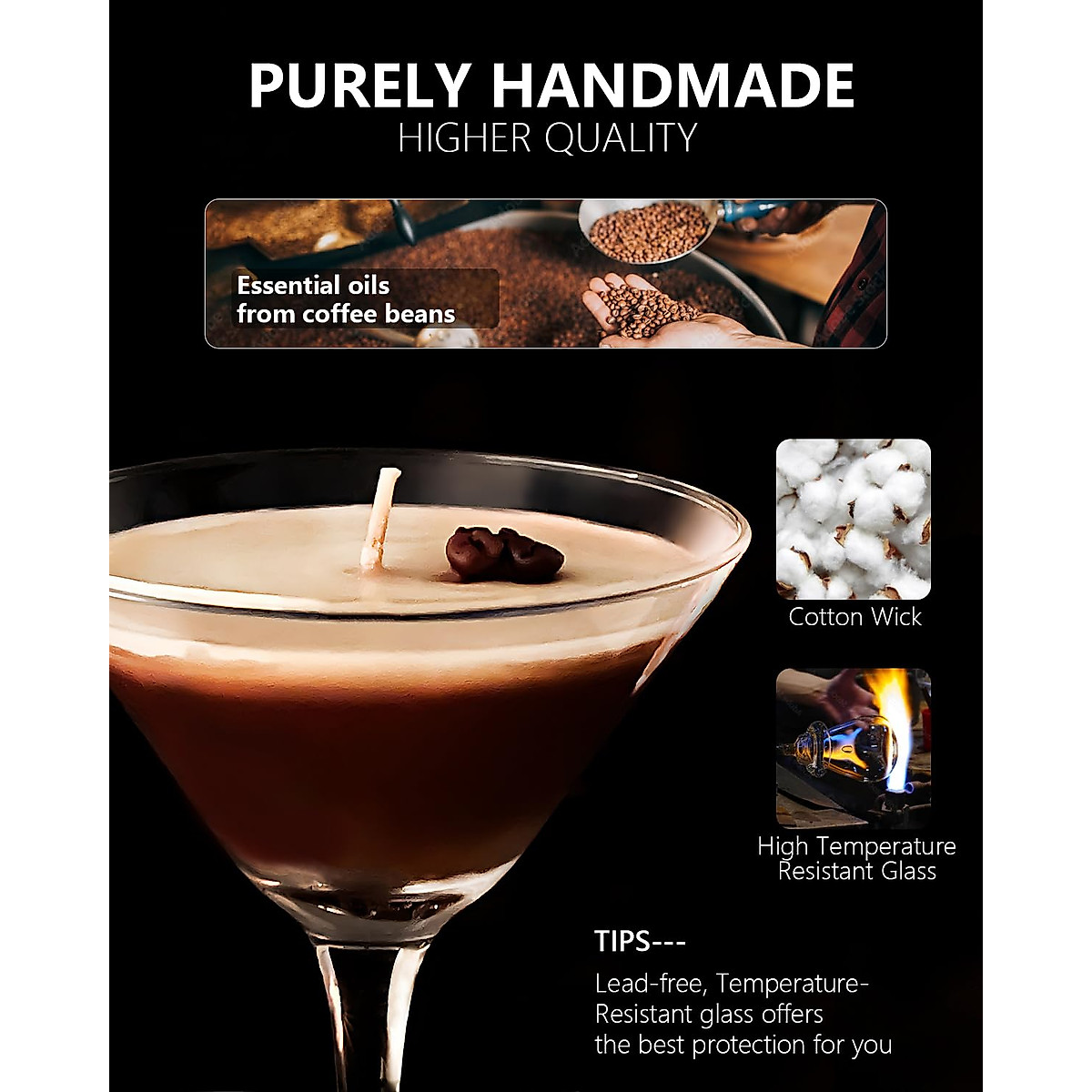 Taruzil Coffee Martini Candles Gifts for Women Men, Scented Candles Unique Gifts for Women Girl Friend Soy Wax Candles for Home, Bedroom,Coffee Bar Scented for Christmas, Birthday,Halloween