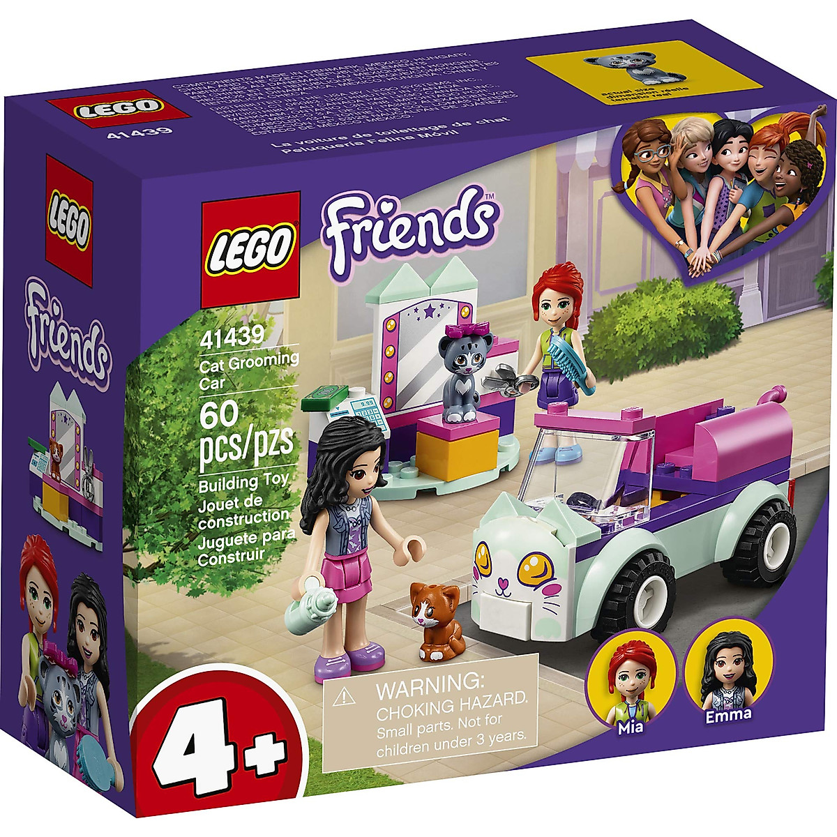 LEGO Friends Cat Grooming Car 41439 Building Kit; Collectible Toy That Makes a Great Holiday or Birthday Gift Idea, New 2021 (60 Pieces)