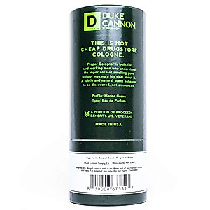 Duke Cannon Supply Co. Proper Cologne, 1.7 Fl Oz - Eau de Parfum for Men (Gunnison)