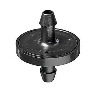 Orbit 67216 1/4" Barb 1 GPH Non-Pressure-Compensating Drip Irrigation Inline Dripper/Emitter, 10 Pack Blacks