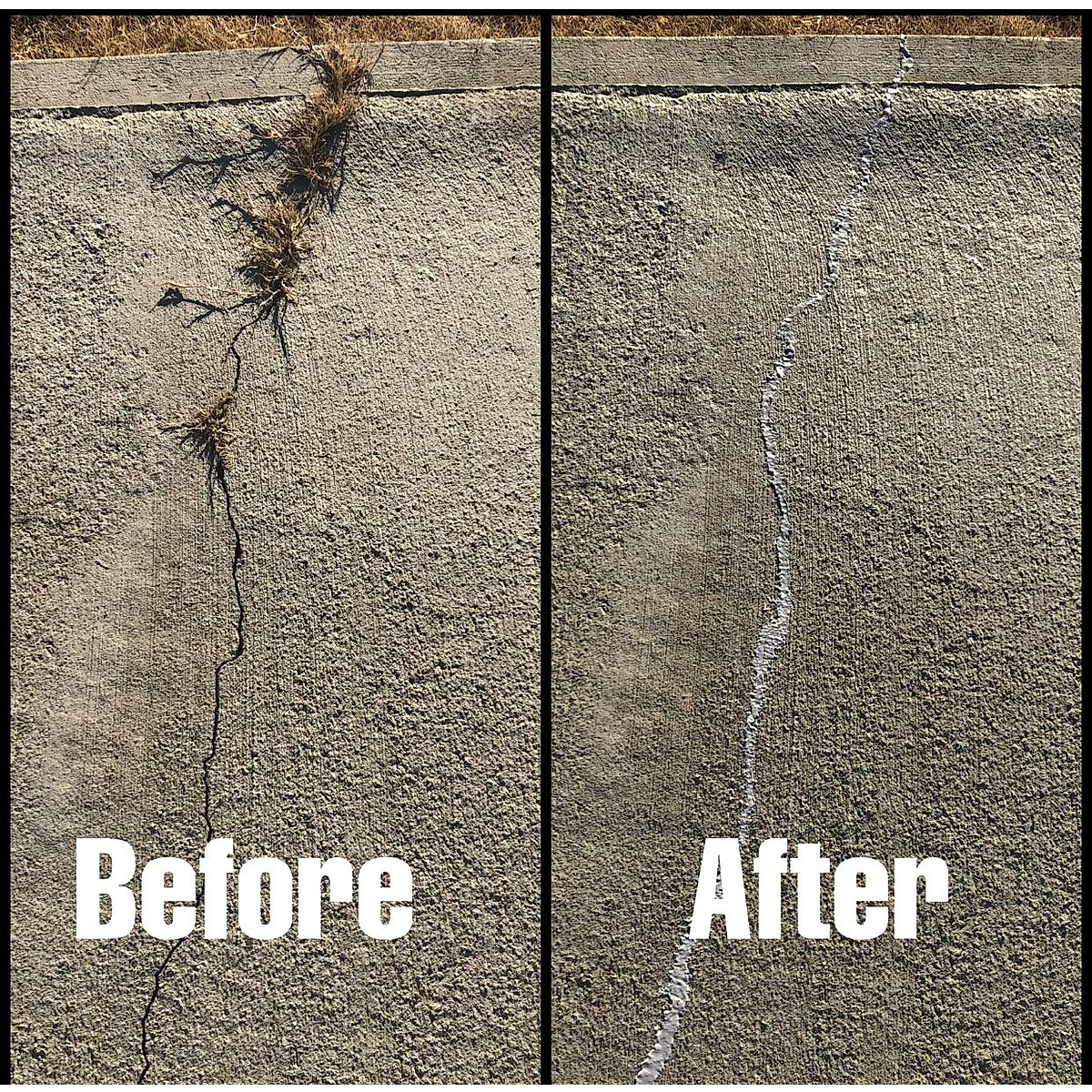 Bluestar Flexible Concrete Hairline Crack Filler (Gray), DIY- No Special Tools Needed. Fill Small Cracks in Concrete Driveways, Patios and Other Concrete Surfaces. 16 fl. oz. Bottle.