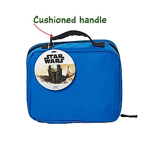 Disney Baby Yoda Mandalorian Star Wars Lunch Box - Kids Soft Insulated Lunch Bag for Girls and Boys, Blue