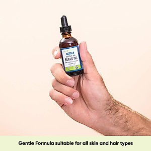 Sky Organics Men's Organic Softening Beard Oil for Face, USDA Certified Organic to Nourish, Condition & Soften, 2 fl. Oz