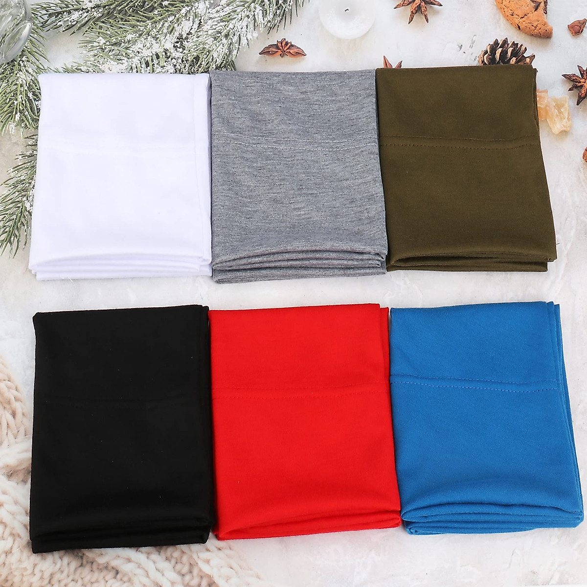 Messen 6 Packs Spandex Dreadlocks Tube Unisex Stretch Dreadlocks Band Open End Elastic Hair Cover