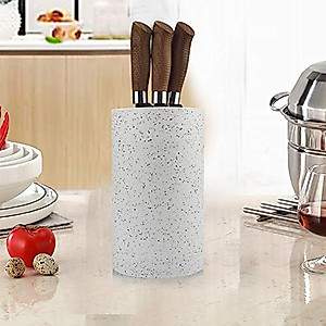 Universal Freedom Knife Storage Stand, Knife Block Holder without Knives, Resin Round Knife Holder, Space Saver Knife Organizer Slot to Protect Blades Detachable for Easy Cleaning