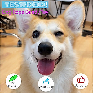YESWOOD! Puppy Rope Toys for Small Dogs, Rope Candy Toys, Puppy Dental Cleaning Chew Toys Knots Dog Rope Toy for Aggressive Chewers Smart Newborn Pet and High Active Puppies (4 Packs)
