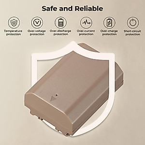K&F Concept 2 Pack NP-FZ100 Battery, Replacement Battery with Type C Fast Charging for Sony A7iii A7Riii A7RIV A9 A6600 A6700 ZV-E1 FX3 FX30