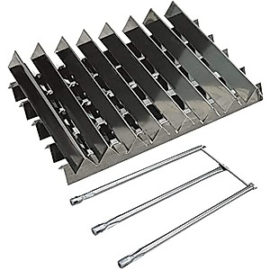 Hongso 13-Pcs Stainless Steel Flavorizer Bars and Burner Tube Kit Replacement for Weber Genesis I - IV, Genesis 1000-5000, Genesis Platinum I & II, with Side Control Panel, 5 pcs 23-3/8" 8 pcs 15-7/8"