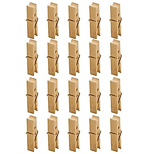 120pcs Practical Quilt Wood Houseware Clothespin, Clothesline Snack Bamboo Paper Clothespins, with Cm, Drying Multi Pegs Duty Crafts, Photo Organizer Food Hardwood Non Portable