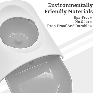 Hamiledyi Automatic Water Dispenser for Dogs and Cats Pet Water Dispenser 2.8 Liter Pet Gravity Water Station Spill-Proof Spherical Waterer Pets Water Bottle for Puppies Kittens Rabbits (Grey)