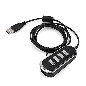 FOSA RJ9 to USB Headset Jack Cable Adapter Convertor for Audio Headphone Conversion Line Computer Headphones Line Using with Control Box