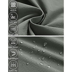 Men's Hiking Pants Convertible Zip Off Lightweight Waterproof Quick Dry Outdoor Fishing Travel Safari Camping Sage Green 36