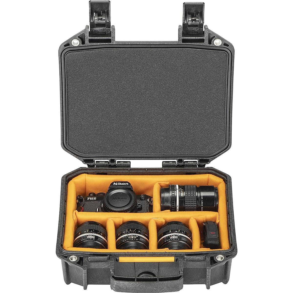 Pelican Vault - V100 Multi-Purpose Hard Case with Padded Dividers for Camera, Drone, Equipment, Electronics, and Gear (Black)