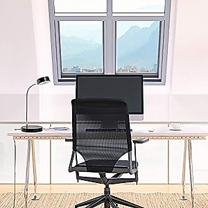 Globe Electric 12643 Energy Star Integrated LED Desk Lamp, Matte Black, Chrome Gooseneck, 5 Watts, 250 Lumens