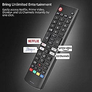 Gvirtue Universal Remote Control Replacement for LG-TV-Remote All LG LED OLED LCD Webos 4K 8K UHD HDTV HDR Smart TV with Prime Video, Disney Plus, Netflix, LG Channels Button