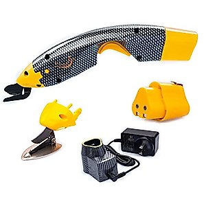 Loboo Idea Power Electric Fabric Scissors Box Cutter For Crafts, Sewing, Cardboard,Cordless Electric Scissors Fabric Cutter with 2 Cutting Blades, Zip Snip Electric Scissors For Cutting Fabric Cloth