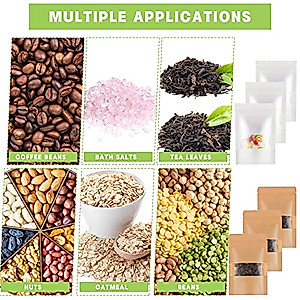 200 Pieces Kraft Paper Stand Pouch Bags Resealable Zip Bags with Matte Window 3.5 x 5.5 Inch White Brown Packaging Treat Bags Sealed Food Storage Bags for Packaging Products, Reusable