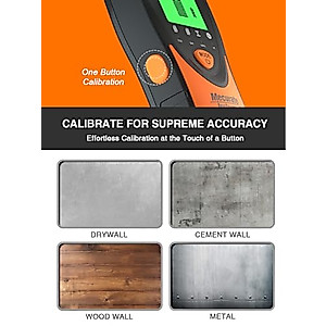 Mecurate Stud Finder Wall Scanner Sensor - 5 in 1 Electronic Stud with LCD Display & Audio Alarm for Wood AC Live Wire Metal Studs Detection Joist Pipe