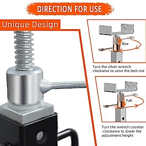 Sulythw RV Slide Out Supports Stabilizer Jacks Heavy Duty Rust Resistant Steel Adjustable from 19'' to 47'' for 5th Wheel 5000 lbs Capacity，2 Pcs