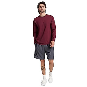 Russell Athletic Mens Cotton Performance Long Sleeve T-Shirts T Shirt, Maroon, XX-Large US