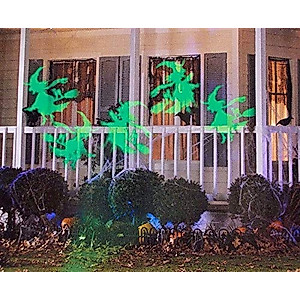 Lightshow Strobing LED Halloween Chasing Chasing Green Witch Strobe Spotlight Whirl-a-Motion