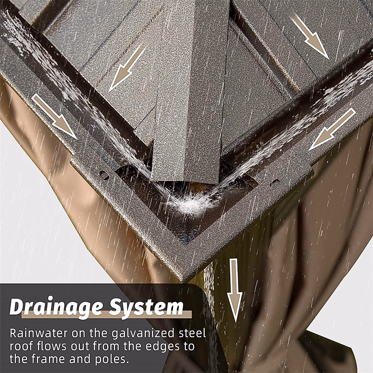 Evedy Gazebo 12x12, Hardtop Gazebo Canopy with Galvanized Steel Double Roof, Aluminum Frame, Permanent Pavilion Outdoor Gazebo with Netting and Curtains for Patio, Garden, Backyard, Deck, Lawn